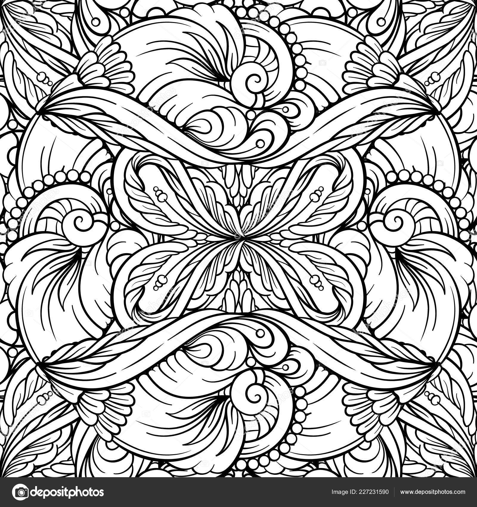 Ethnic Black White Seamless Pattern Asian Style Motif Stock Vector ...
