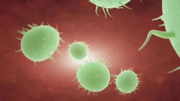 Bacteria Spread Body Infection Immunodeficiency Concept Stock Photo by ...