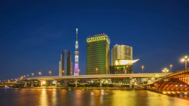 Time Lapse Sunrise Night Day Tokyo City Skyline Tokyo Sky — Stock Video ...