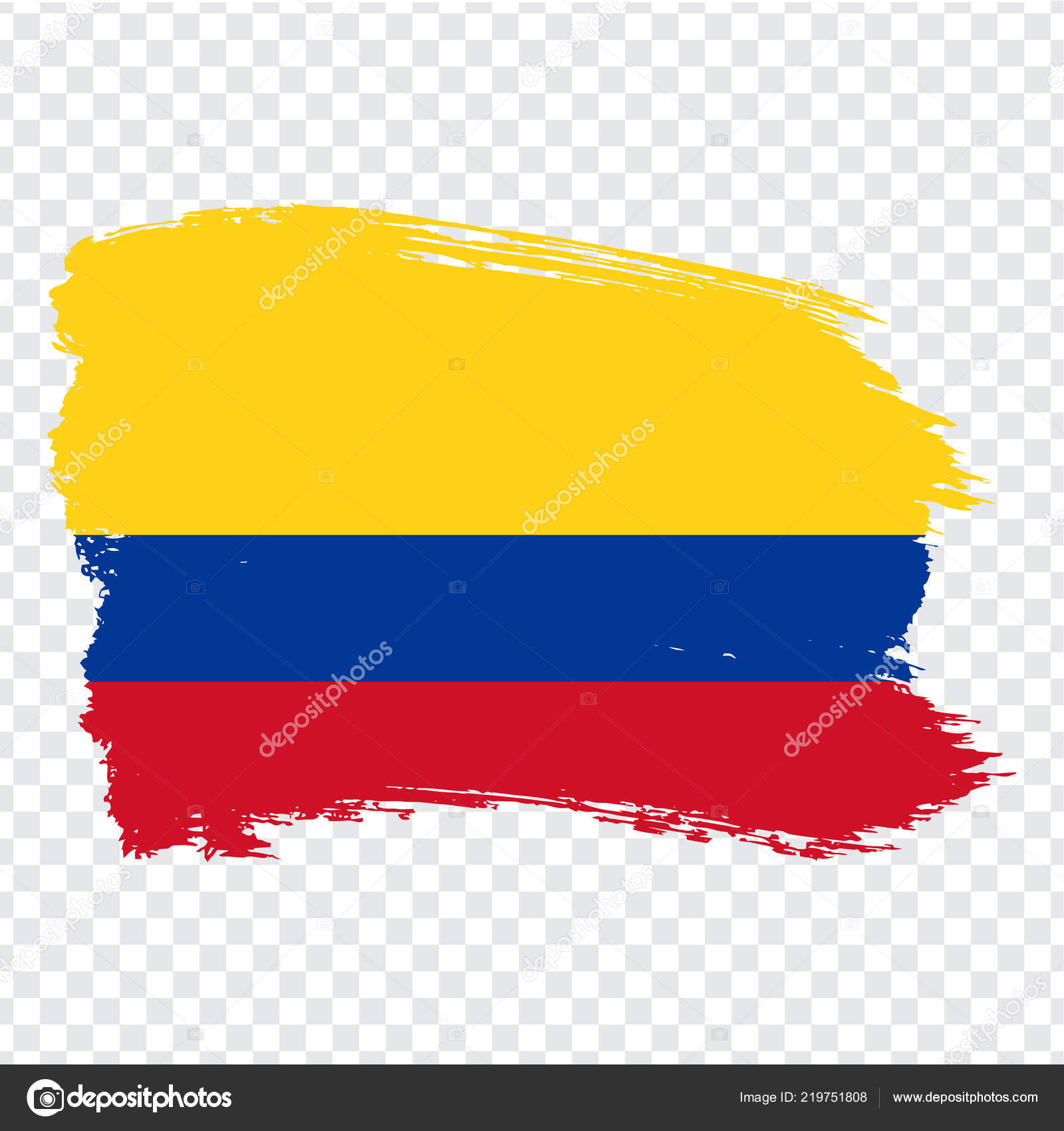 Bandera Colombia Fondo Pincelada Bandera Colombia Sobre Fondo ...