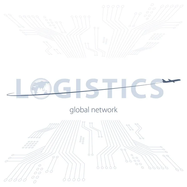 Global logistics network. Map global logistics partnership connection ...