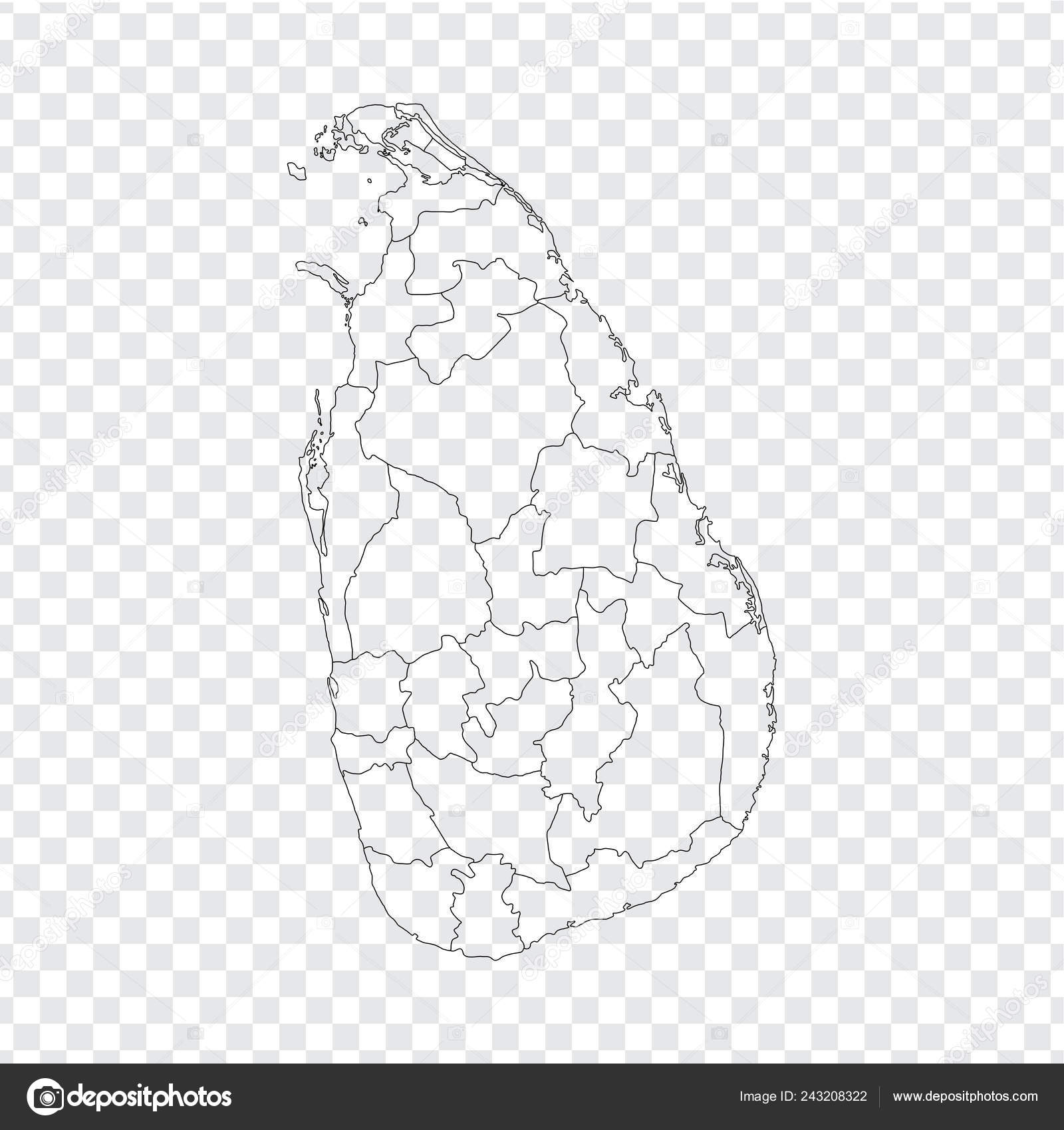 Blank Map Sri Lanka High Quality Map Sri Lanka Provinces Stock Vector ...