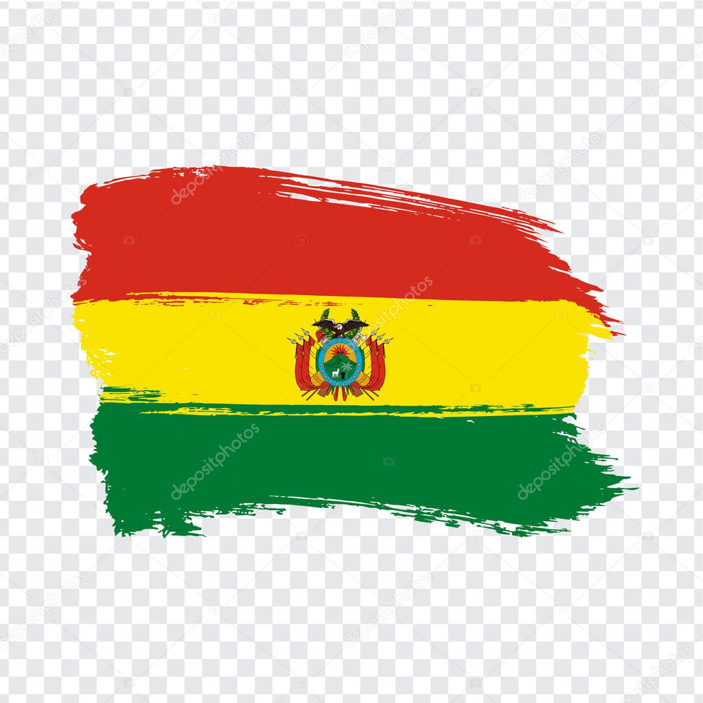 Bandera de Bolivia de pinceladas. Bandera Bolivia sobre fondo ...