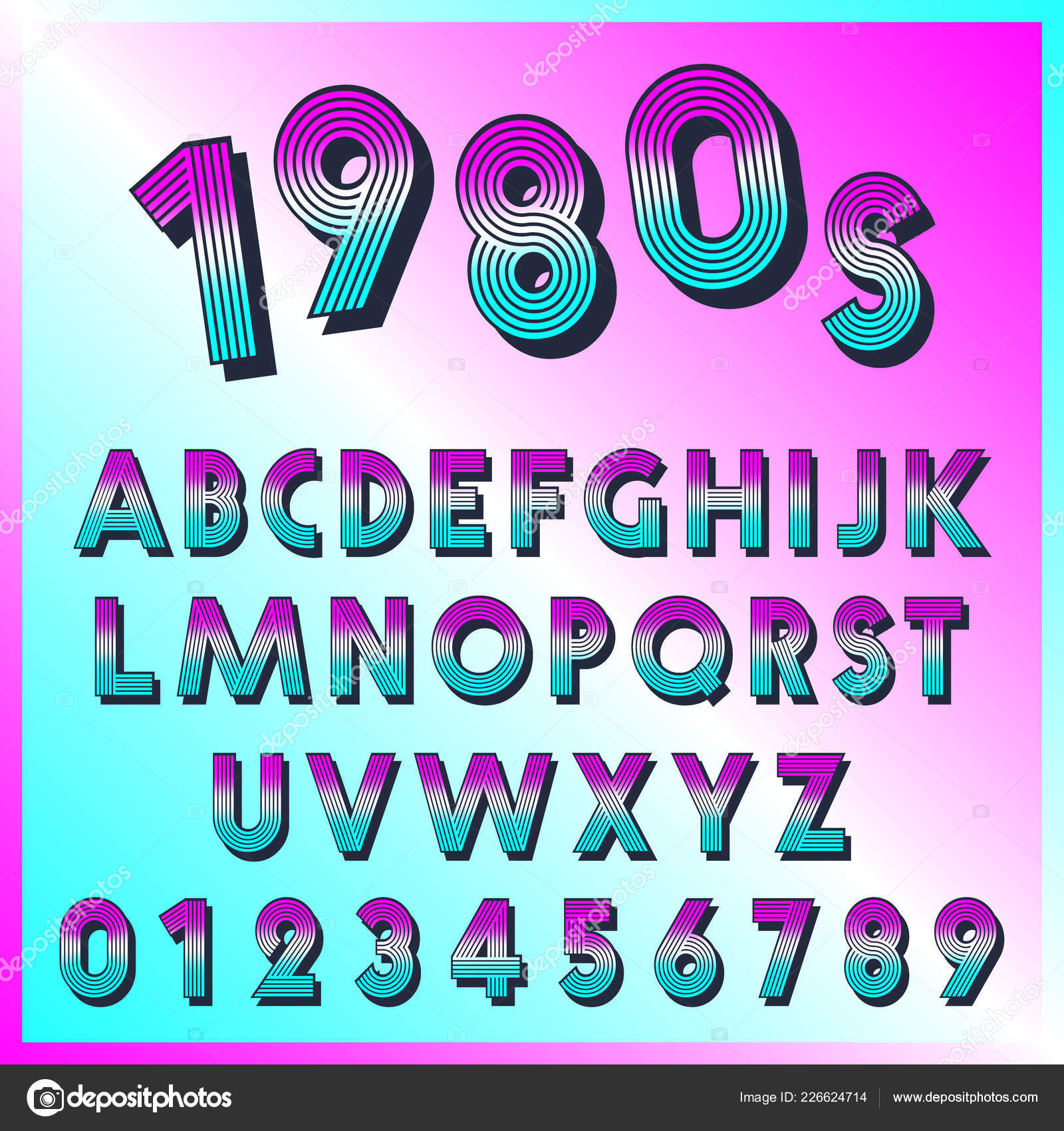 Retro Number Fonts