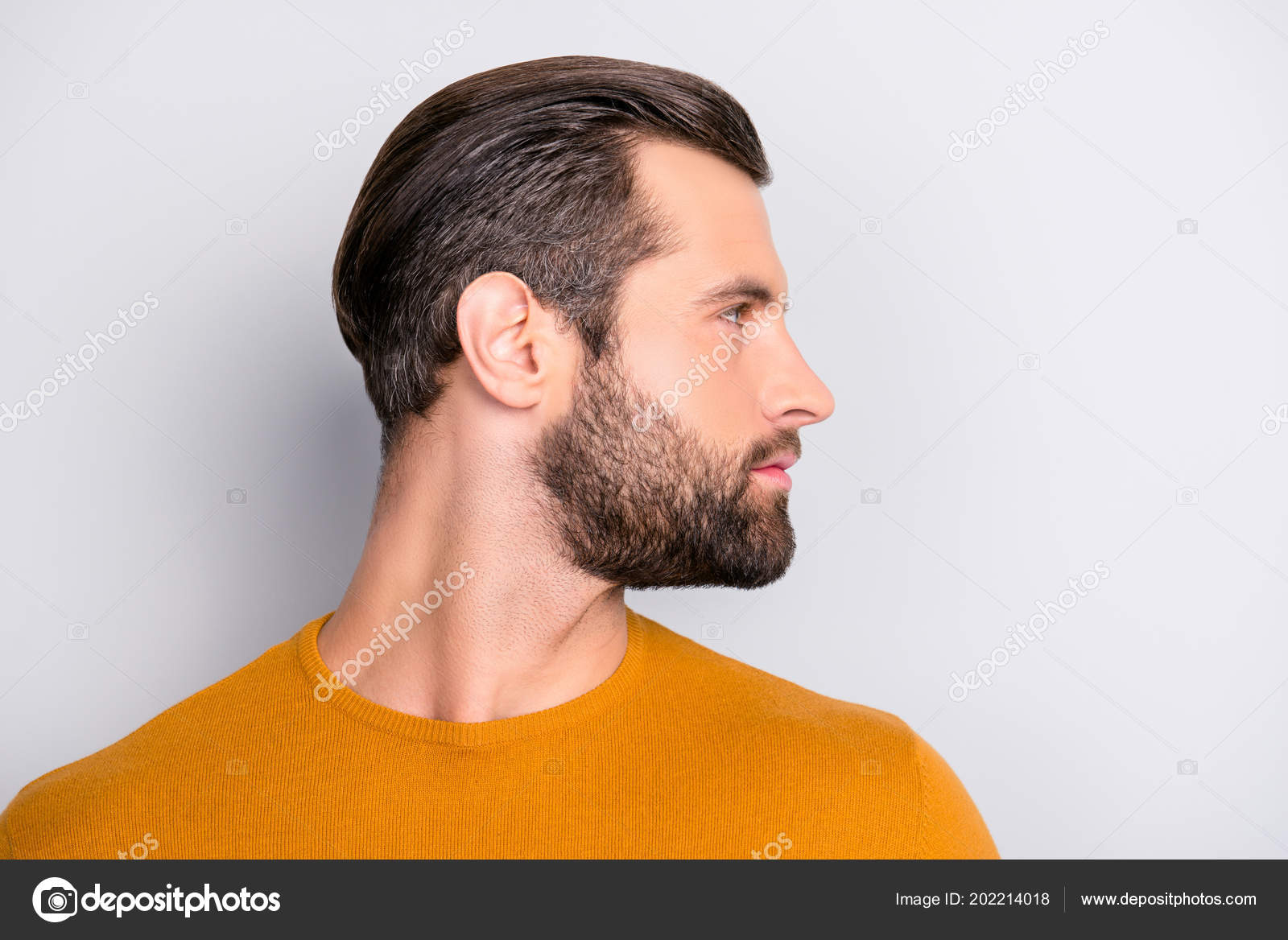 Vista De Perfil De Rostro Masculino