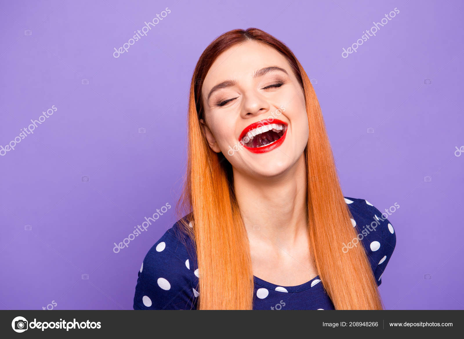 Close Portrait Pretty Cute Gorgeous Beautiful Glad Rejoicing Delightful ...