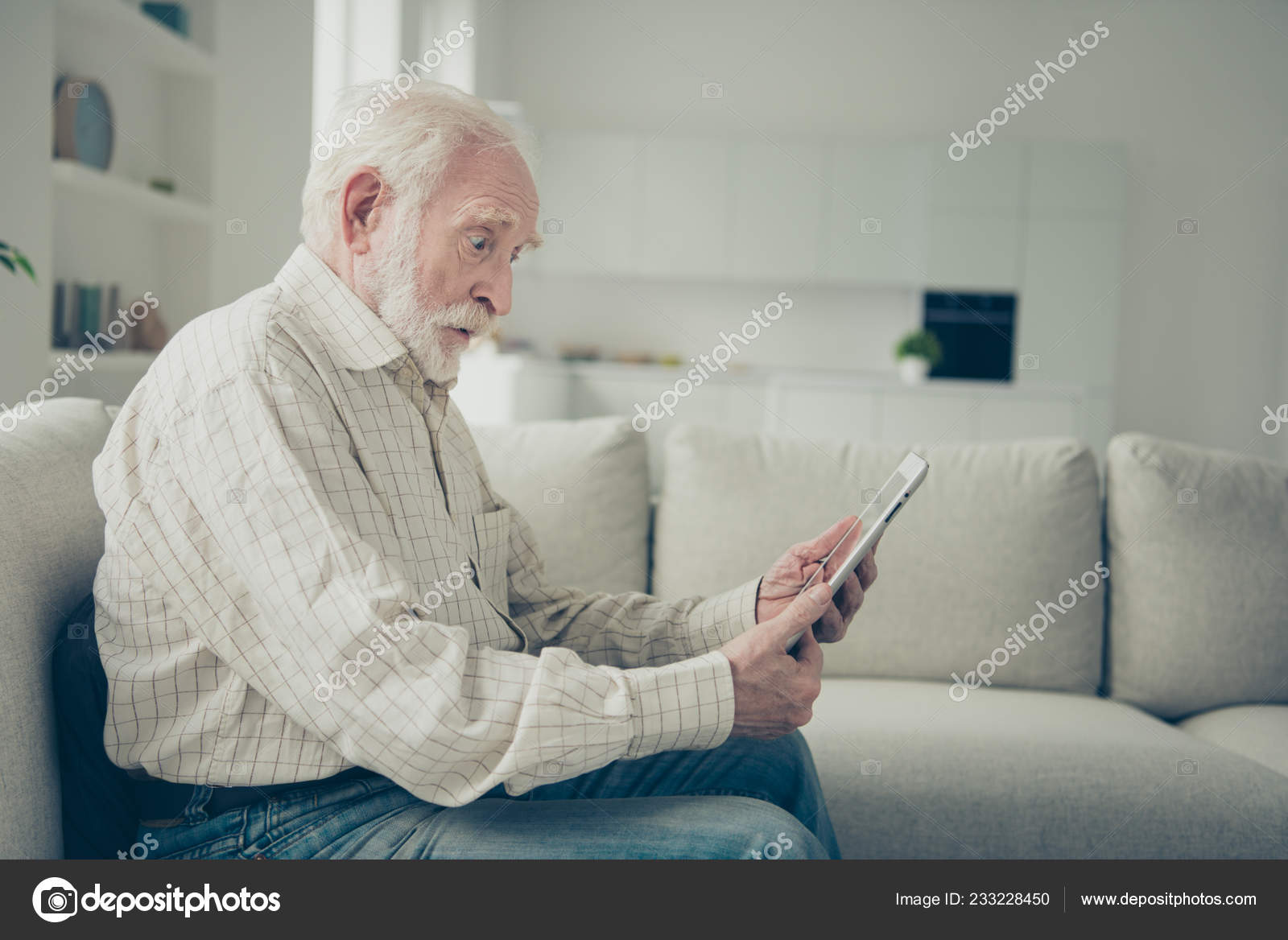 Shocked Man Side View