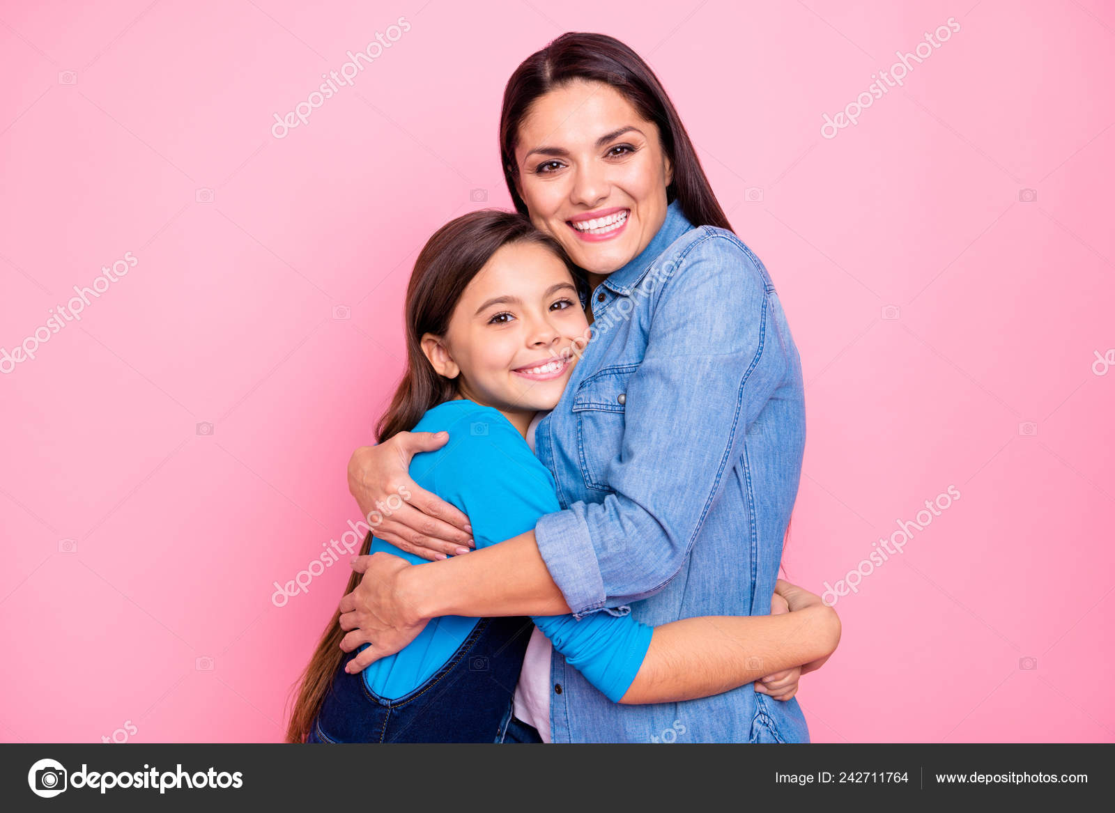 Portrait of two nice cute adorable lovable lovely attractive charming ...