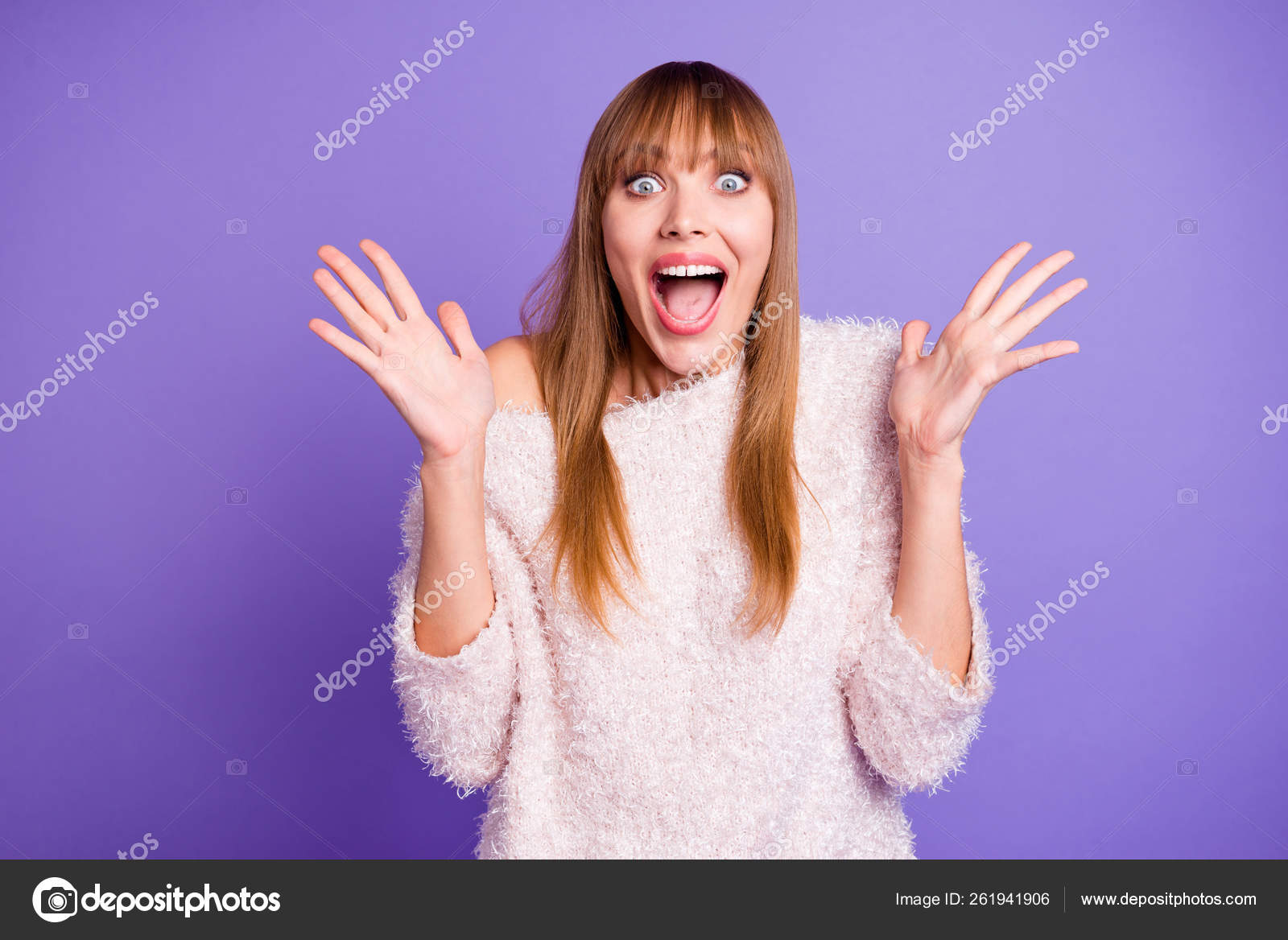 Portrait of her she nice-looking attractive winsome fascinating ...