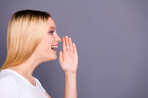 Close Side Profile Photo Amazing Charming Attractive She Her Girl ...