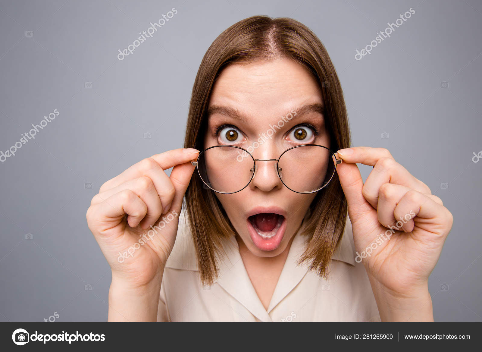 Close up photo amazing beautiful attractive she her lady take off ...