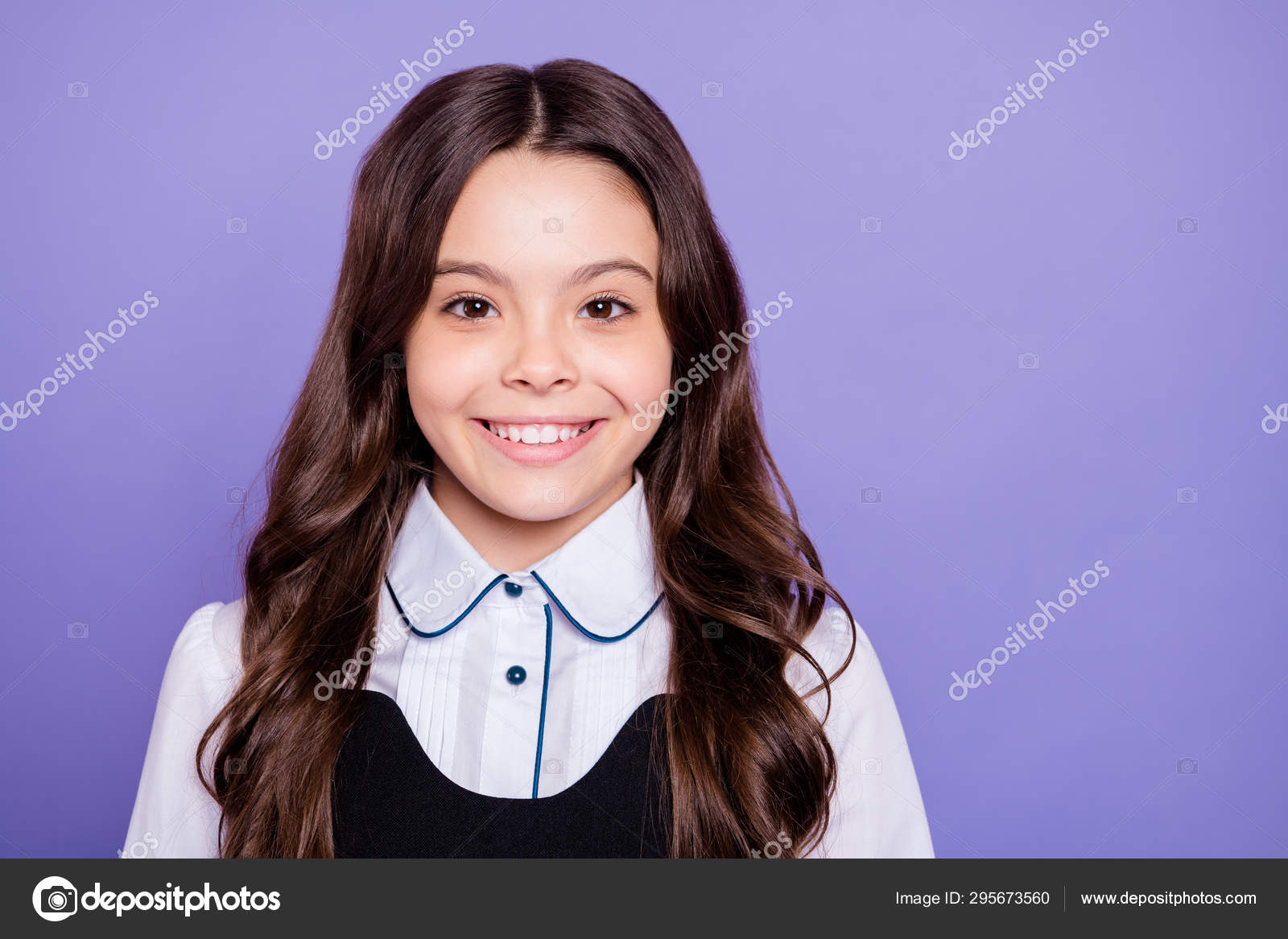 Close Up Portrait Of Her She Nice Looking Attractive Winsome Lovely