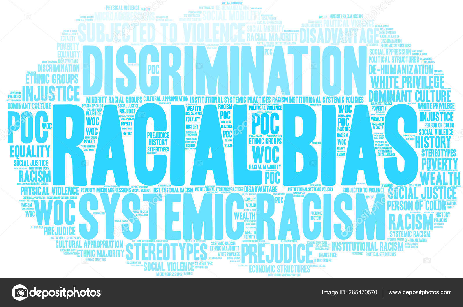 Racial Bias Word Cloud Stock Vector by ©arloo 265470570