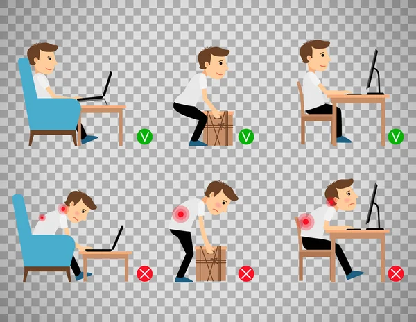 Good posture Stock Vectors, Royalty Free Good posture Illustrations ...
