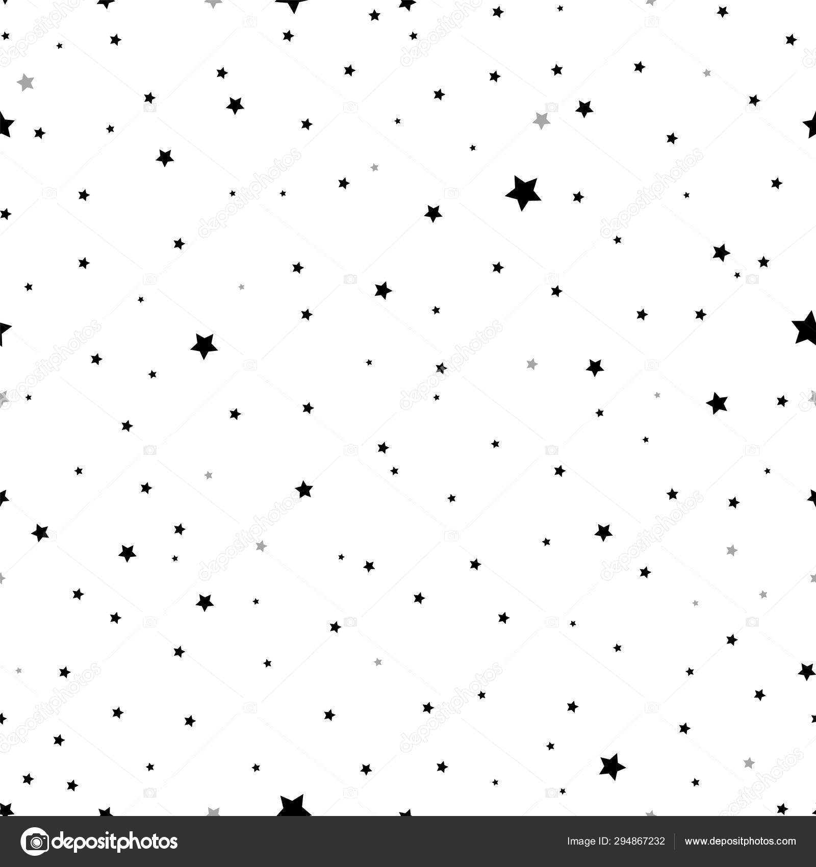 Falling stars seamless pattern. Scandinavian vector texture with random ...