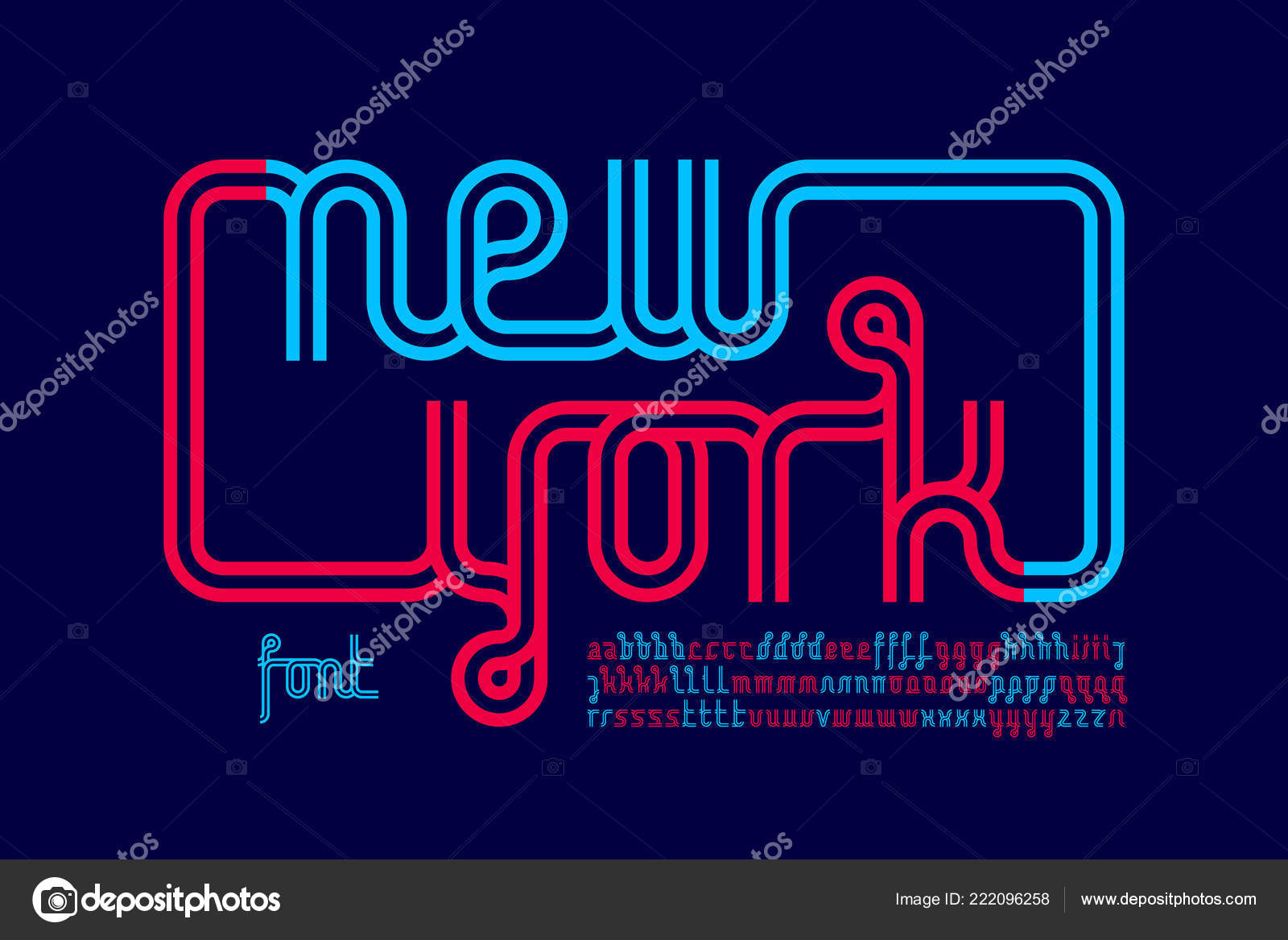 Continuous Line Font Inline Alphabet Stock Vector Image by ©Alhovik ...
