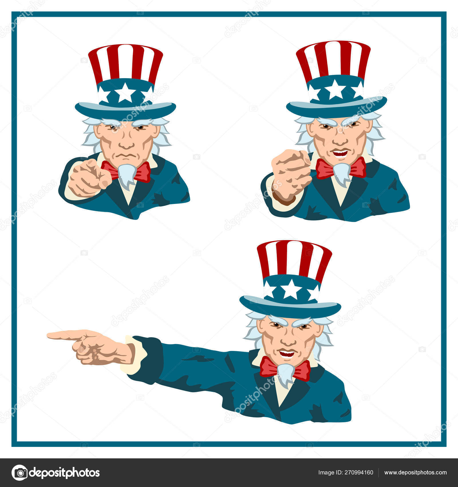 Uncle Sam Cartoon Angry