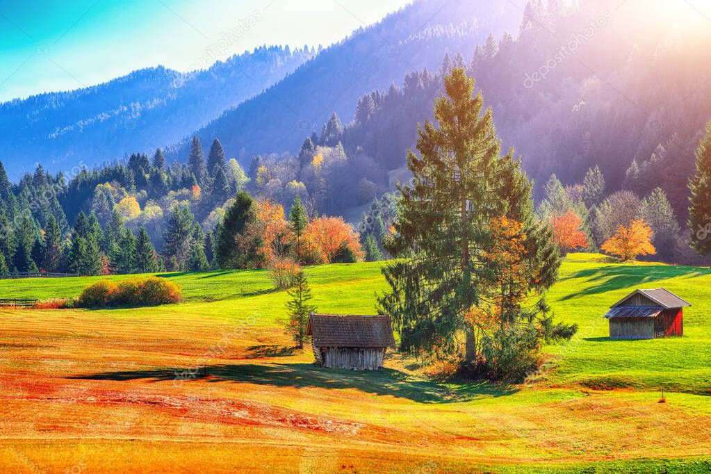 Espl ndida vista del prado alpino cerca del lago Wagenbruchsee ...