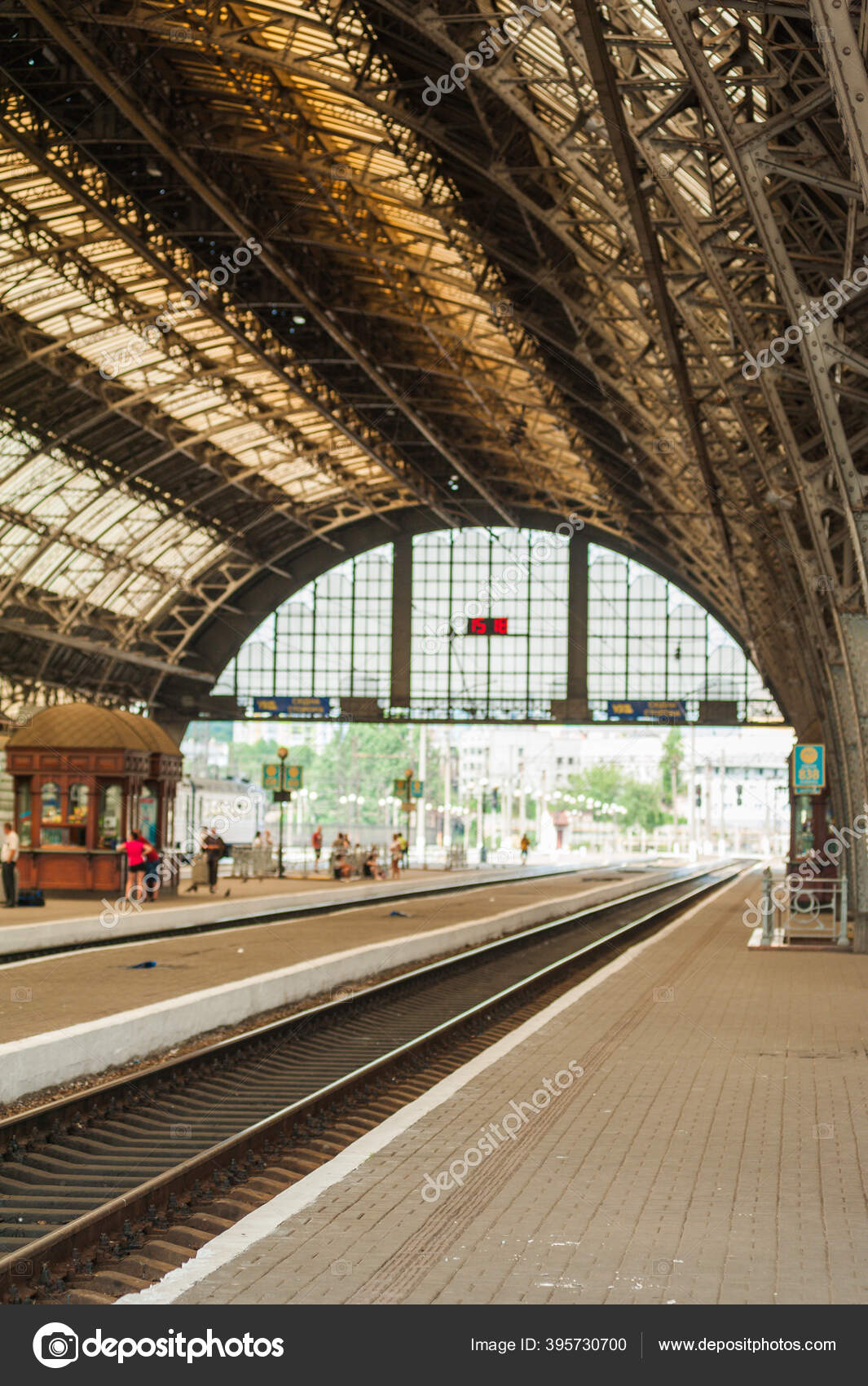 Vintage Train Station Platform