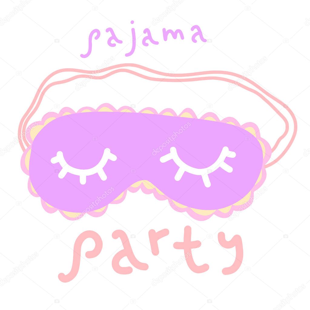 ¡Fiesta de pijamas! Cartel vectorial, portada o banner para un evento ...