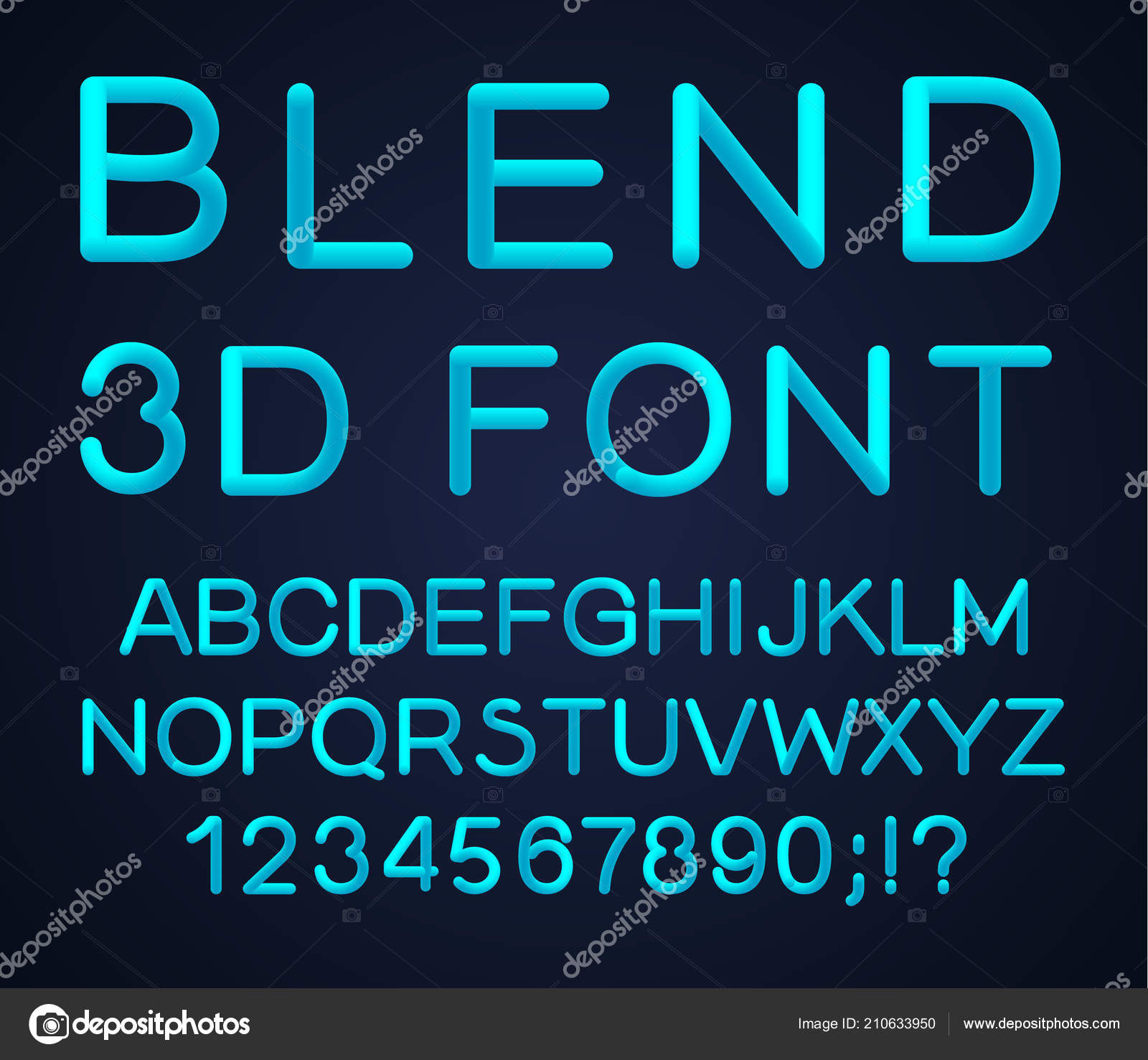 3d Vector font. Stock Vector Image by ©Makalo86 #210633950