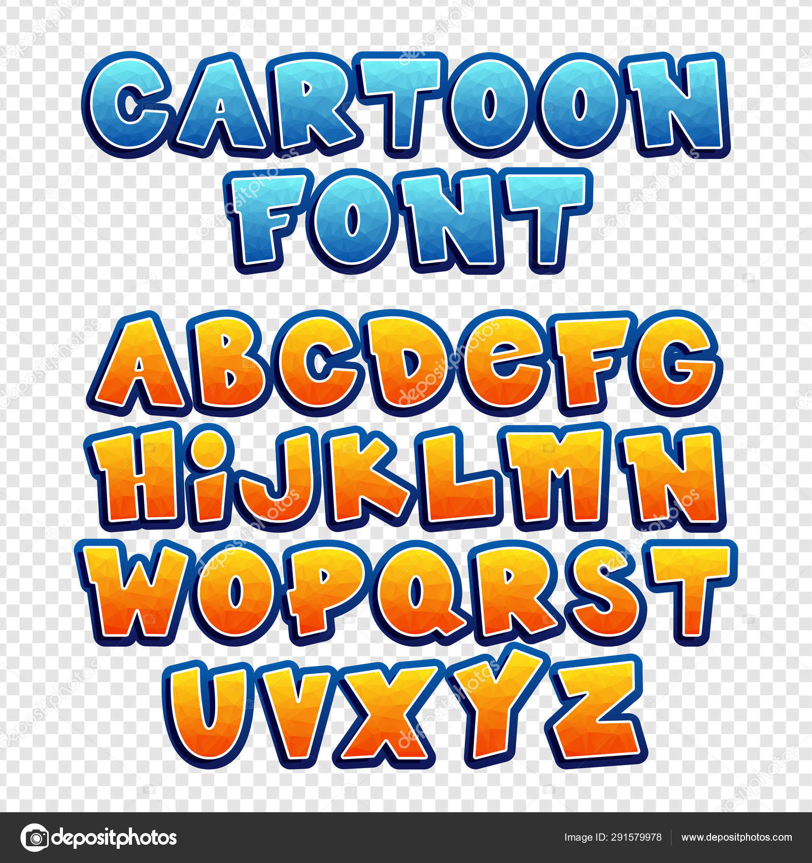 Cartoon vector font. Stock Vector by ©Makalo86 291579978