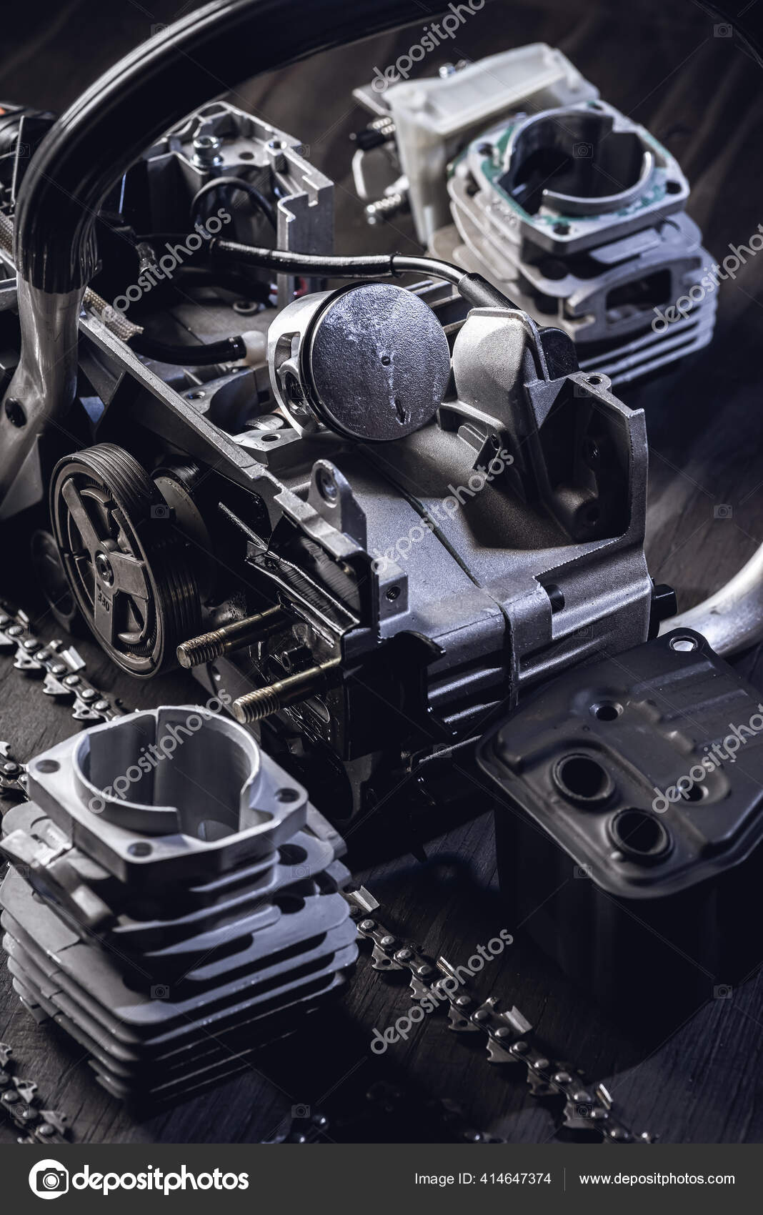 Chainsaw Engine Parts Cylinder Flywheel Piston Rings Pin Spark Plug ...