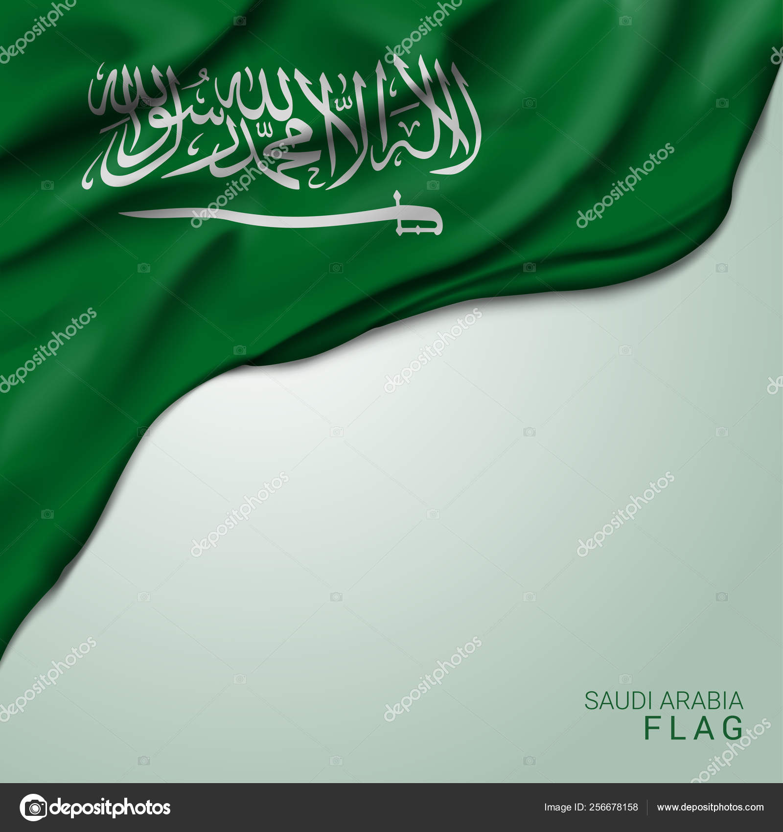 Saudi Arabia Waving Flag Vector Illustration Stock Vector by ©Oktora ...