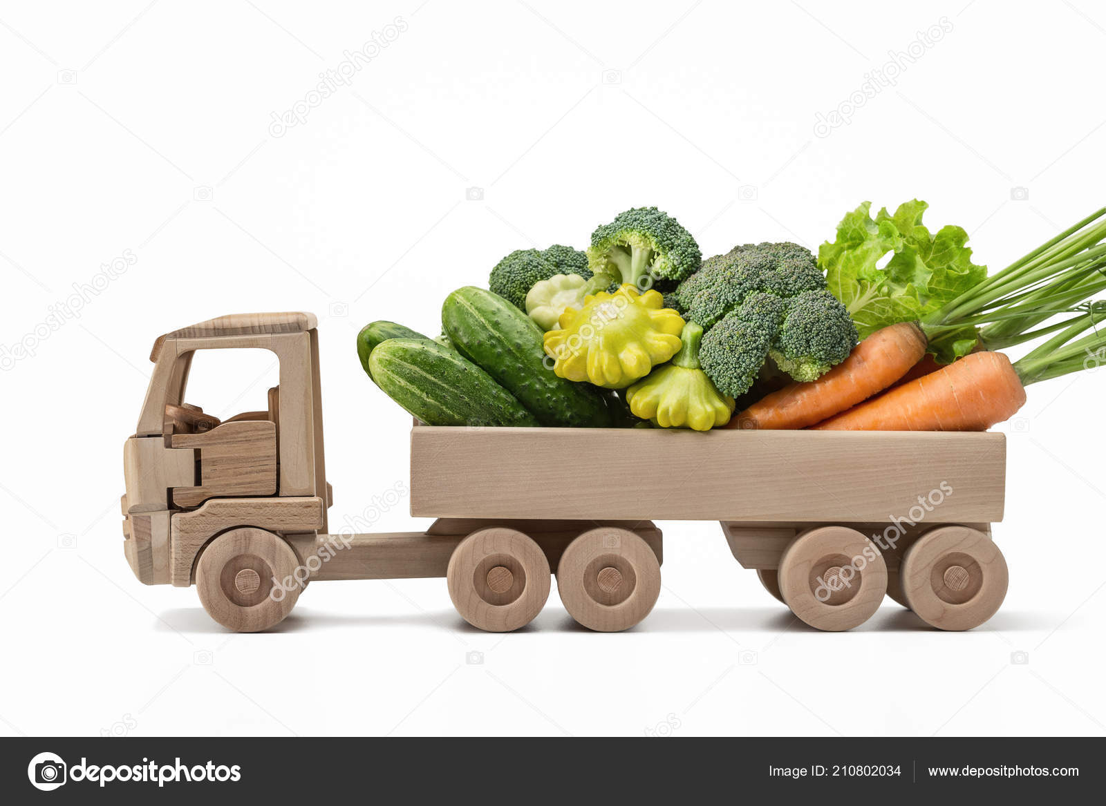 Many Different Vegetables Back Truck Transportation Sale Stock Photo by ...