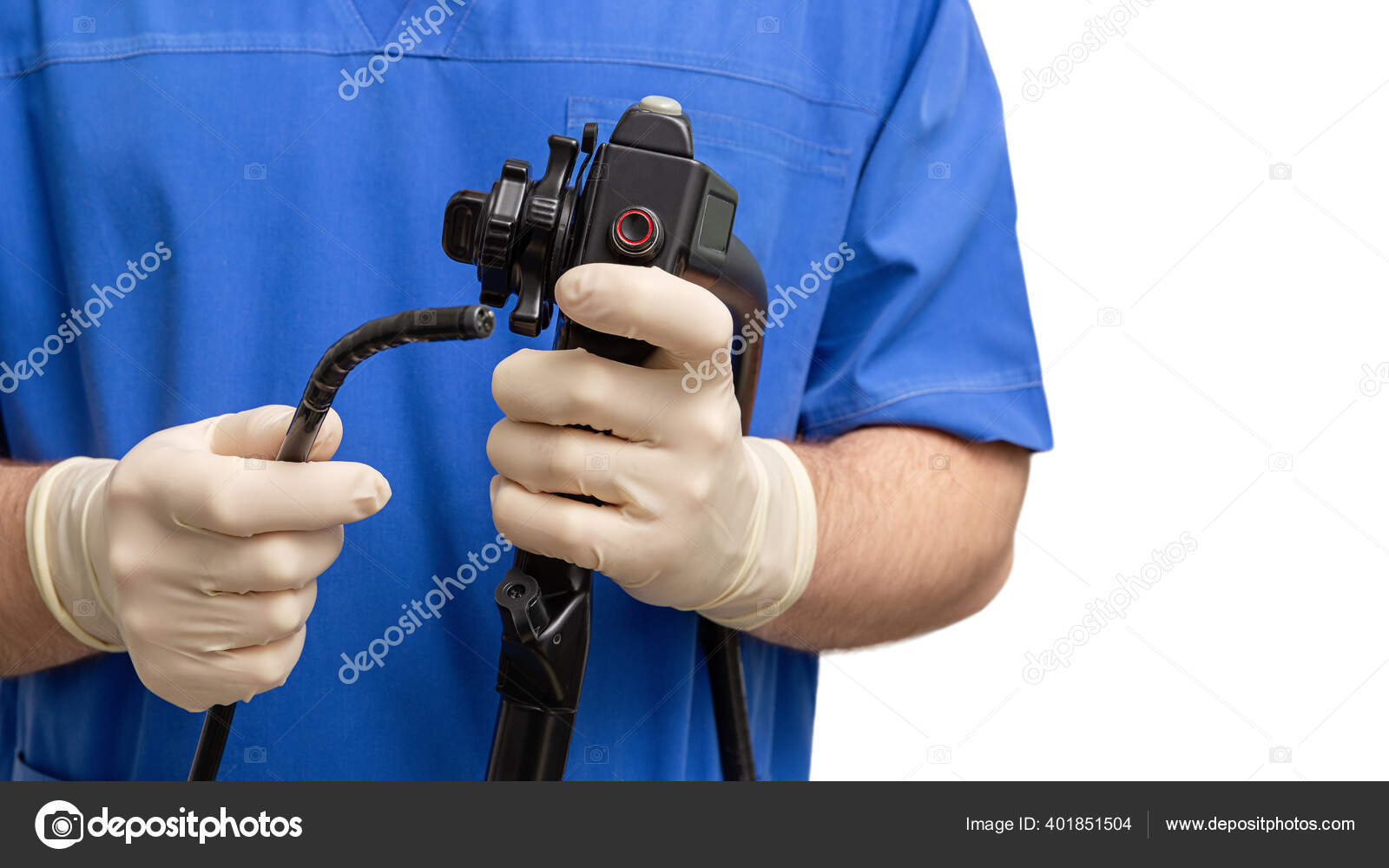 Endoscope Hands Doctor Medical Instruments Used Gastroscopy Stock Photo ...