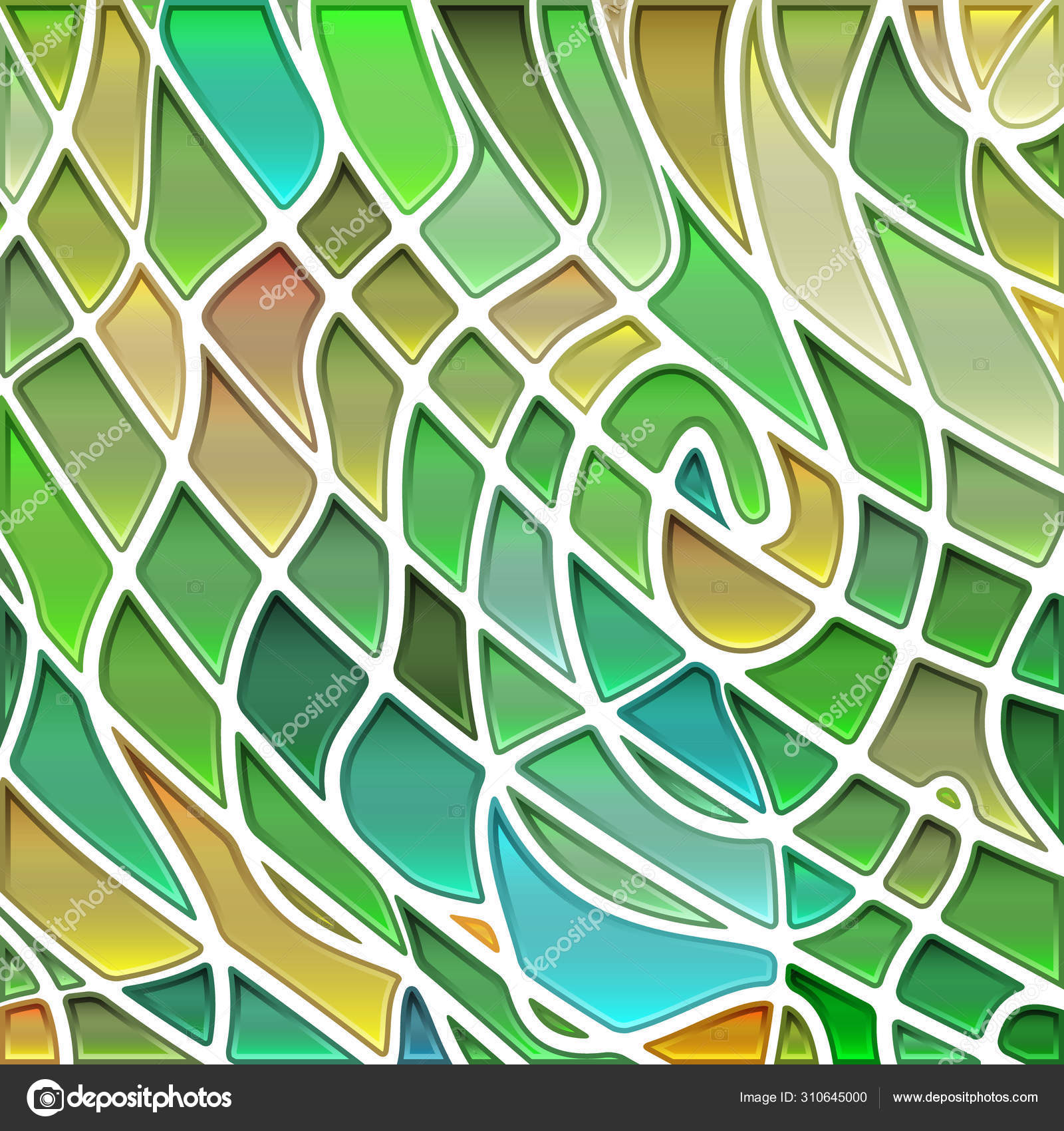 Abstract vector stained-glass mosaic background Stock Vector by ©Green ...