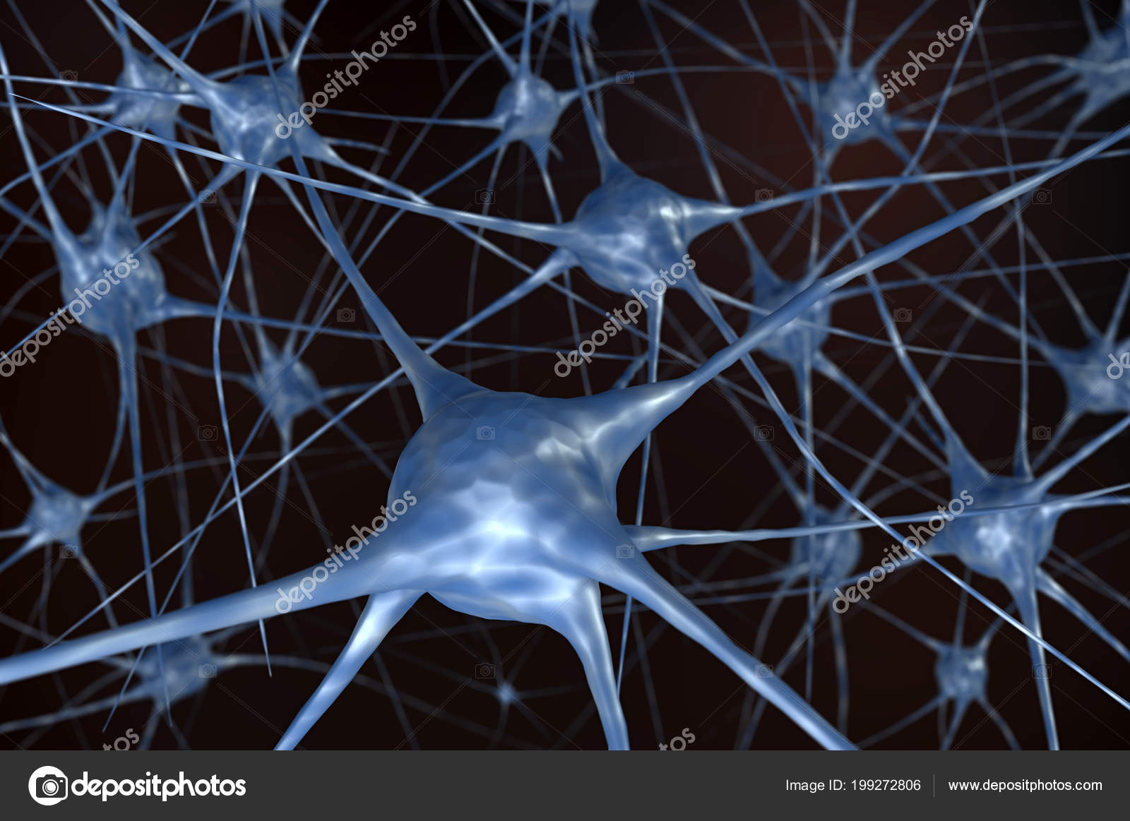 Neural Network Black Background Rendered Illustration Stock Photo by ...