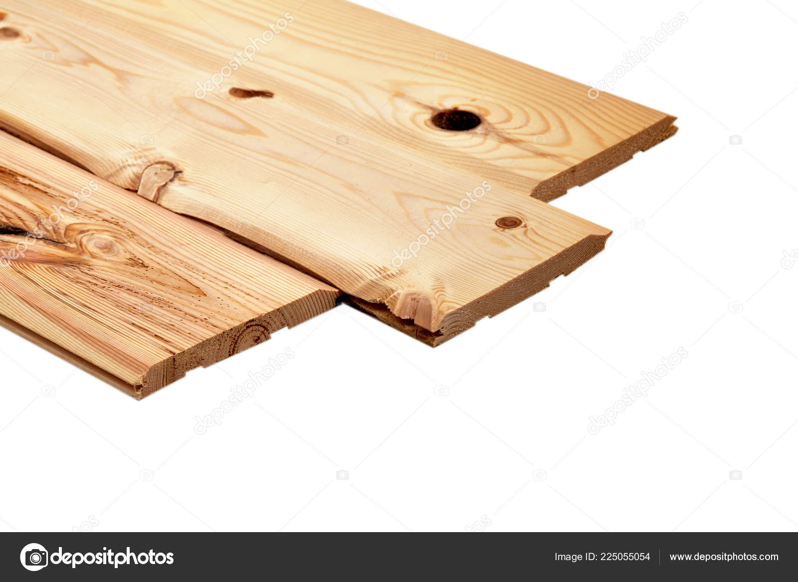 Wooden Lining Isolated White Stock Photo by ©AndreyCherkasov 225055054
