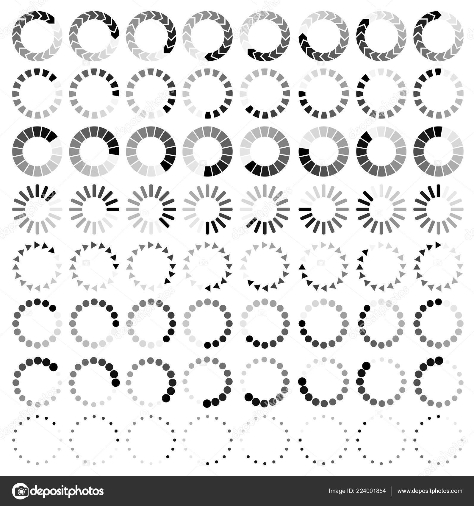 Download Signs Pack Isolated Load Icon Data Loading Bar Vector Stock ...