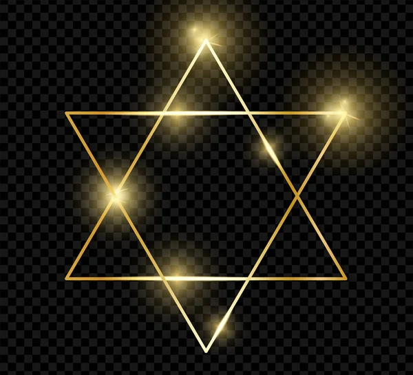 Jewish David star design on transparent background. Red neon glowing ...