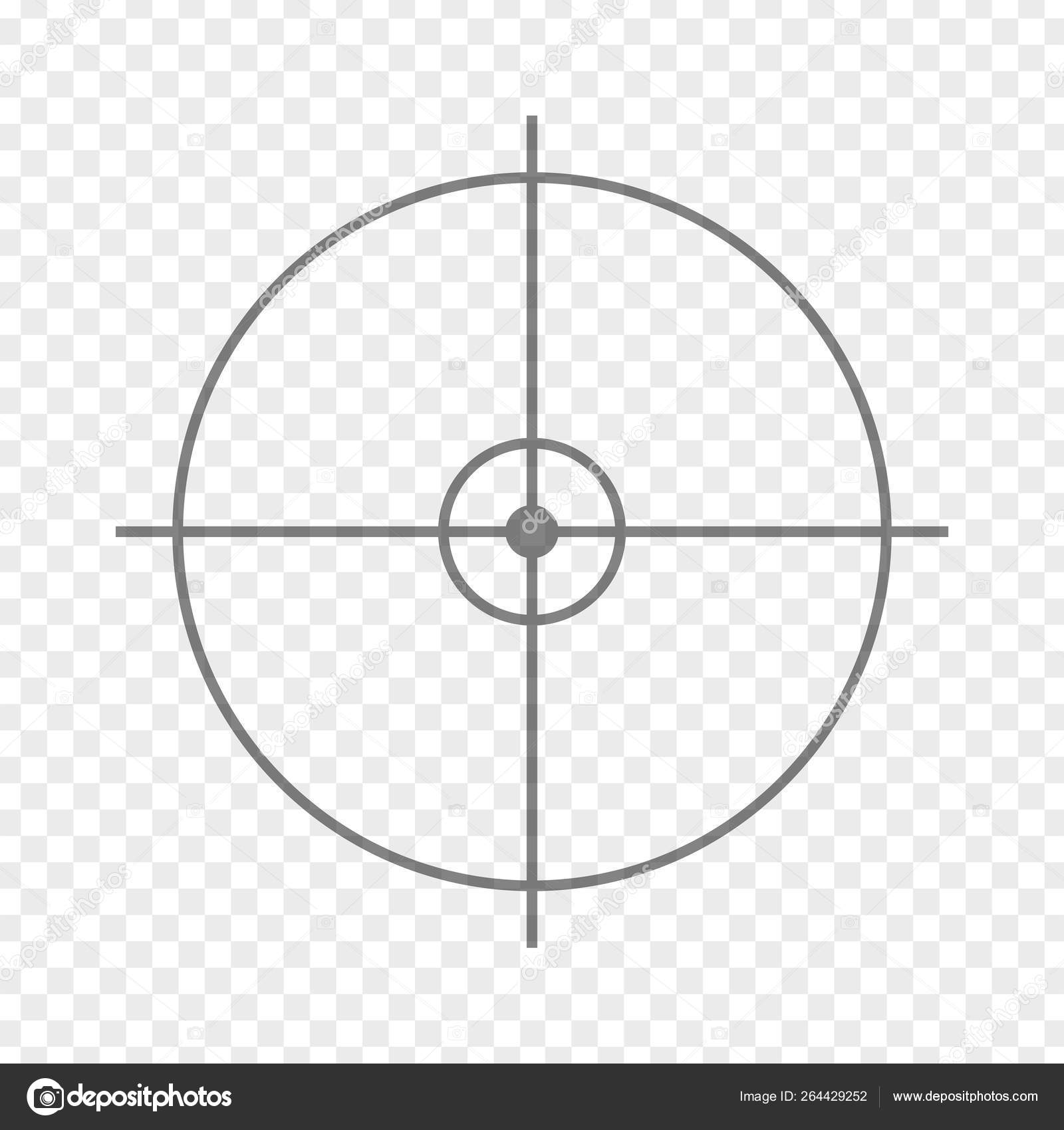 Sniper rifle aim isolated on transparent background. Crosshair target ...