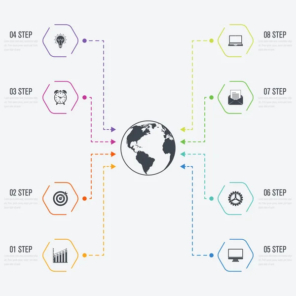 Infografis Vektor Garis Waktu 3d Vektor Stok oleh ©Amelisk 124461808