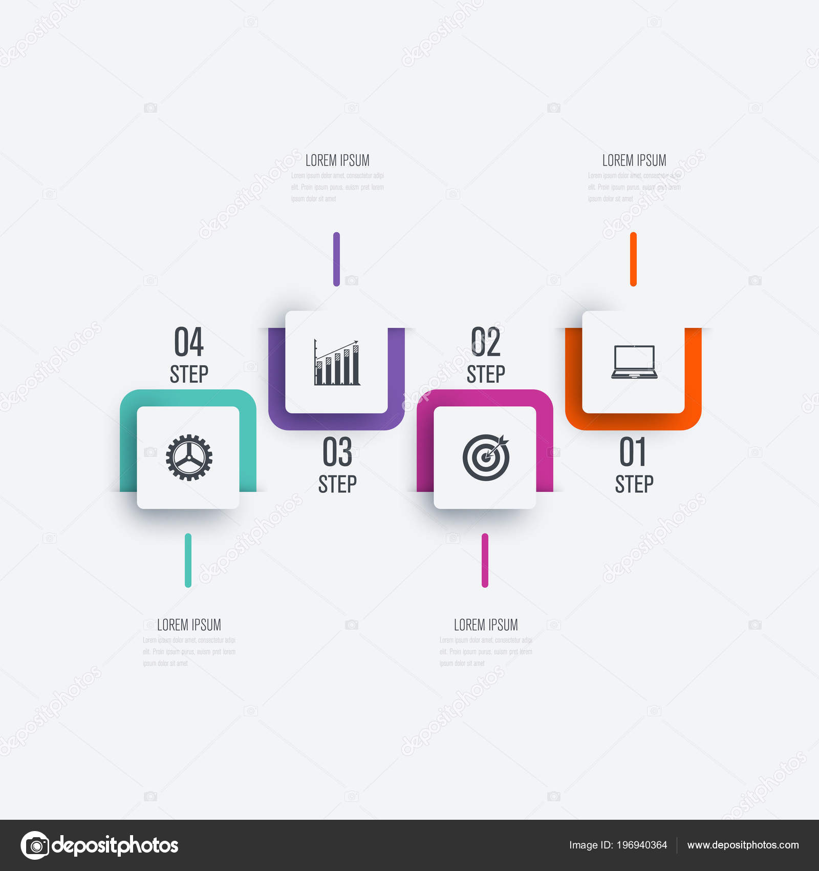 Vector illustration infographics 4 options Stock Vector by ©Amelisk ...