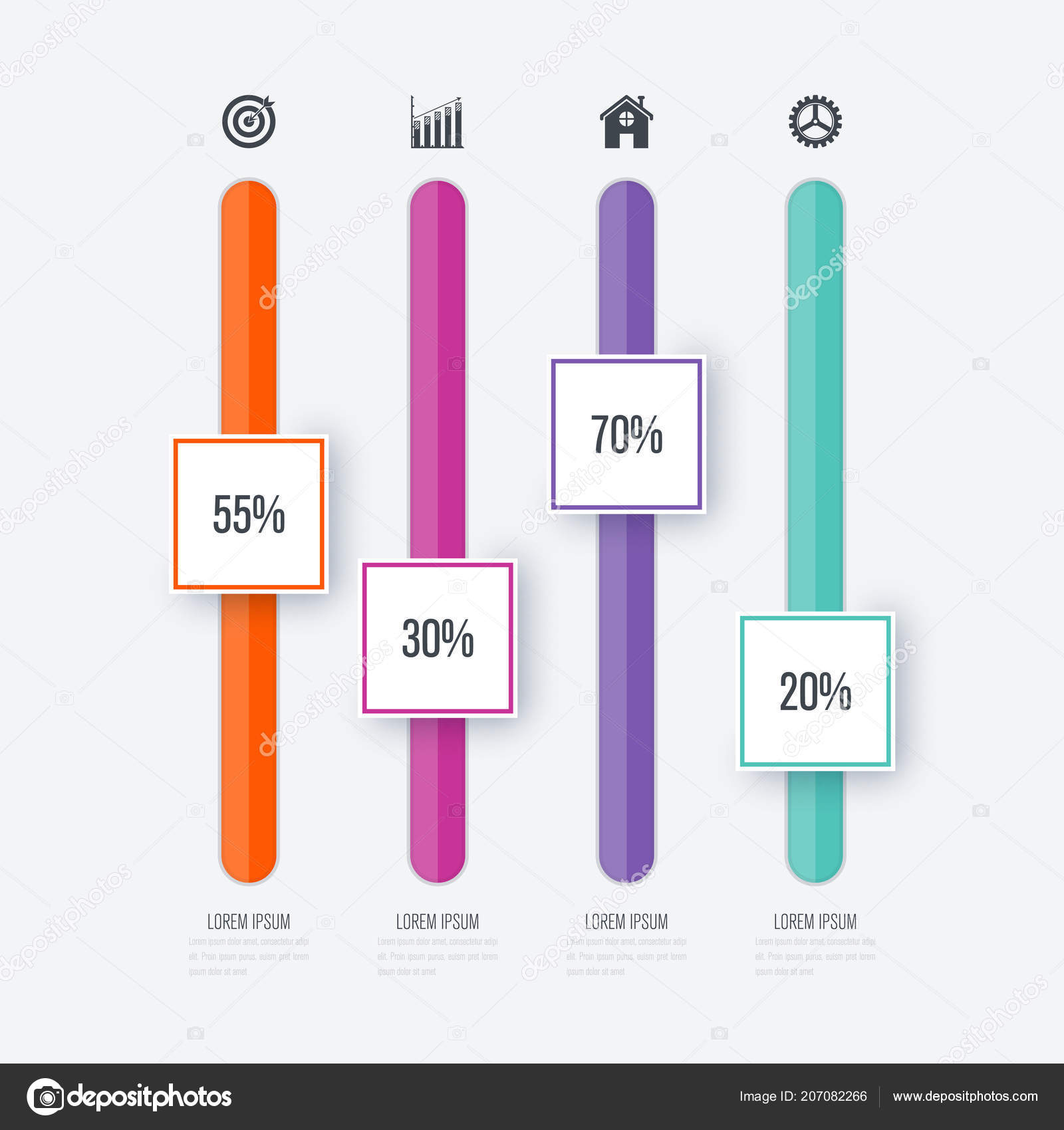 Vector illustration infographics four options Stock Vector Image by ...