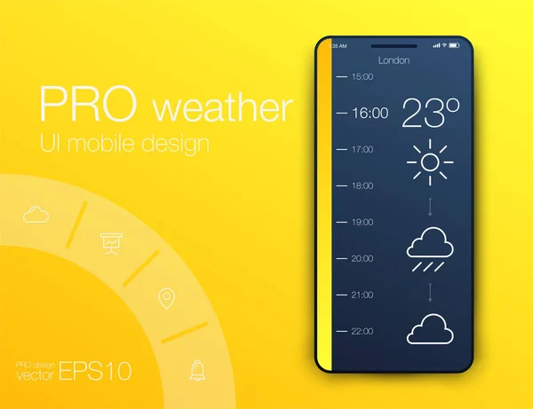 Weather Forecast App Ux Ui Design. Stock vector Stock Vector by ...