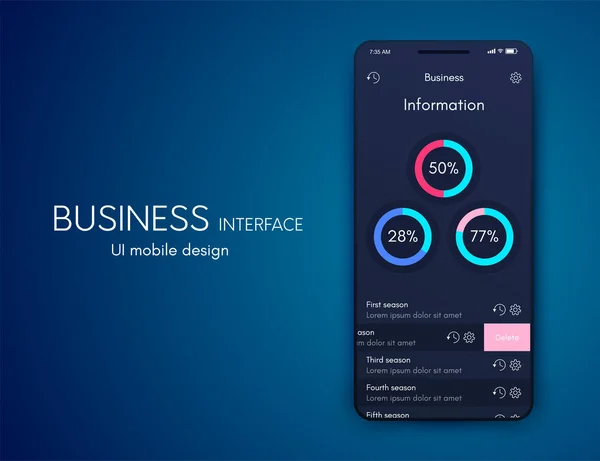 Mobile application interface. Ui design, stock vector Stock Vector by ...