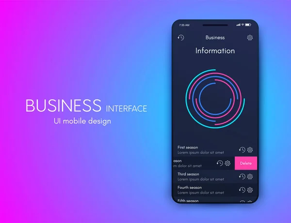 Mobile Application Interface Ui Design Stock Vector Stock Vector Image By ©amelisk 302427136