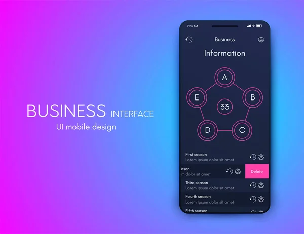 Mobile Application Interface Ui Design Stock Vector Stock Vector Image By ©amelisk 302427136