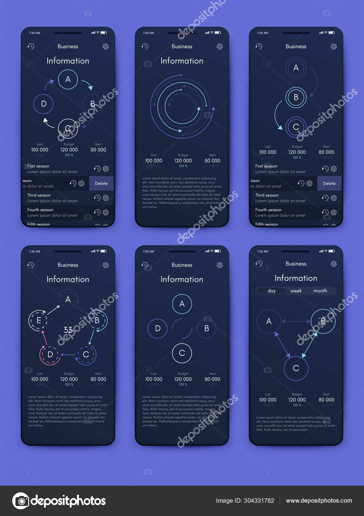 Different UI, UX, GUI screens and flat web icons for mobile apps Stock Vector Image by ©Amelisk ...