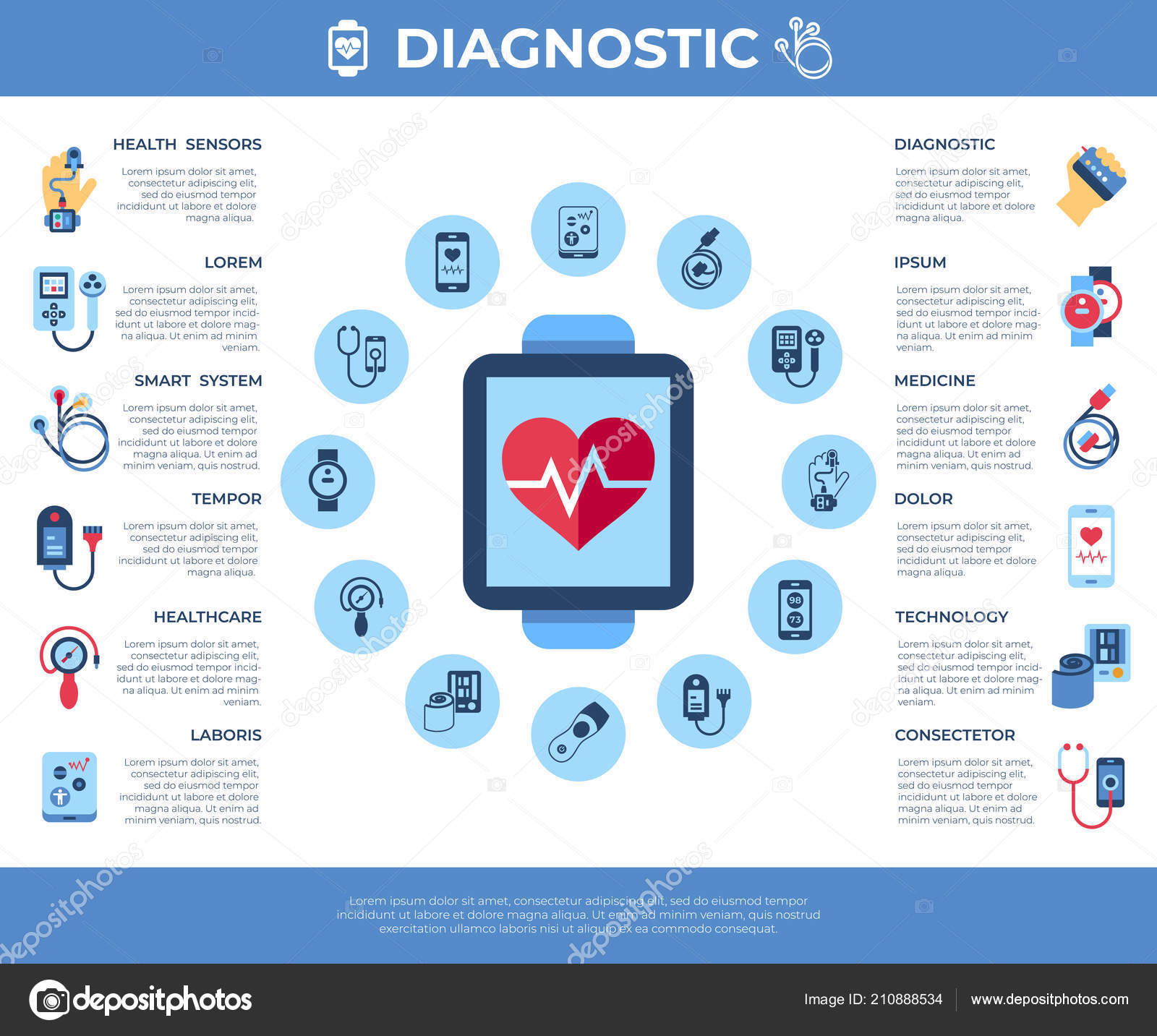 Digital Vector Health Sensor Icons Set Drawn Simple Line Art Stock ...