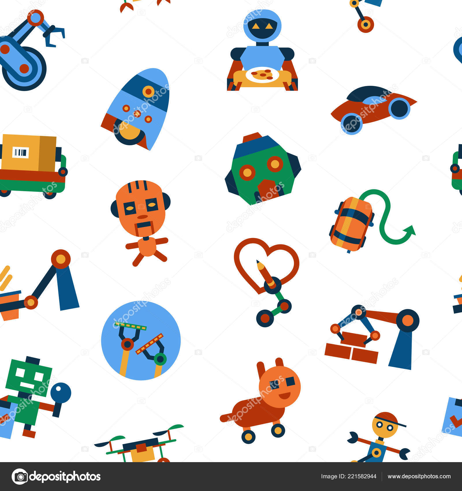 Digital Vector Machine Automation Artificial Intelligence Robots Simple ...