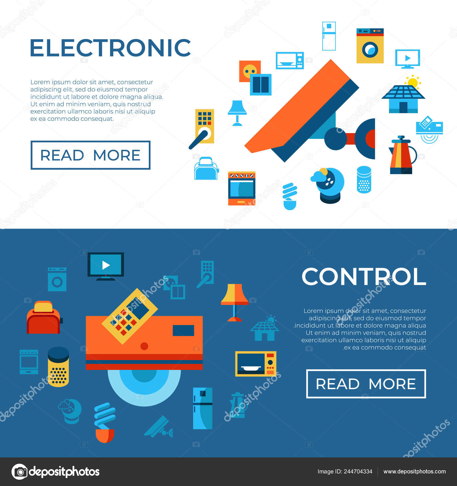 Digital Vector Wireless Smart Digital House Simple Icons Flat Style ...