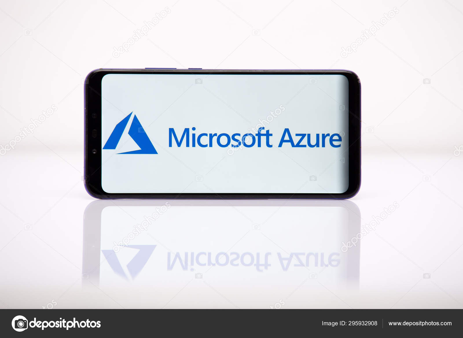 Tula 2.08.2019 Microsoft Azure on the phone display. — Stock Editorial ...