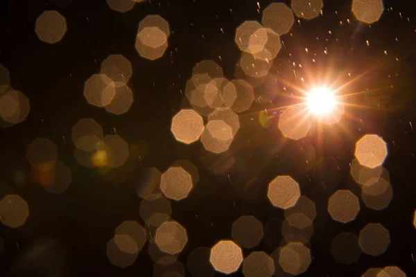 Lens Flare ,Sun Flare on black background object design - Stock Image ...