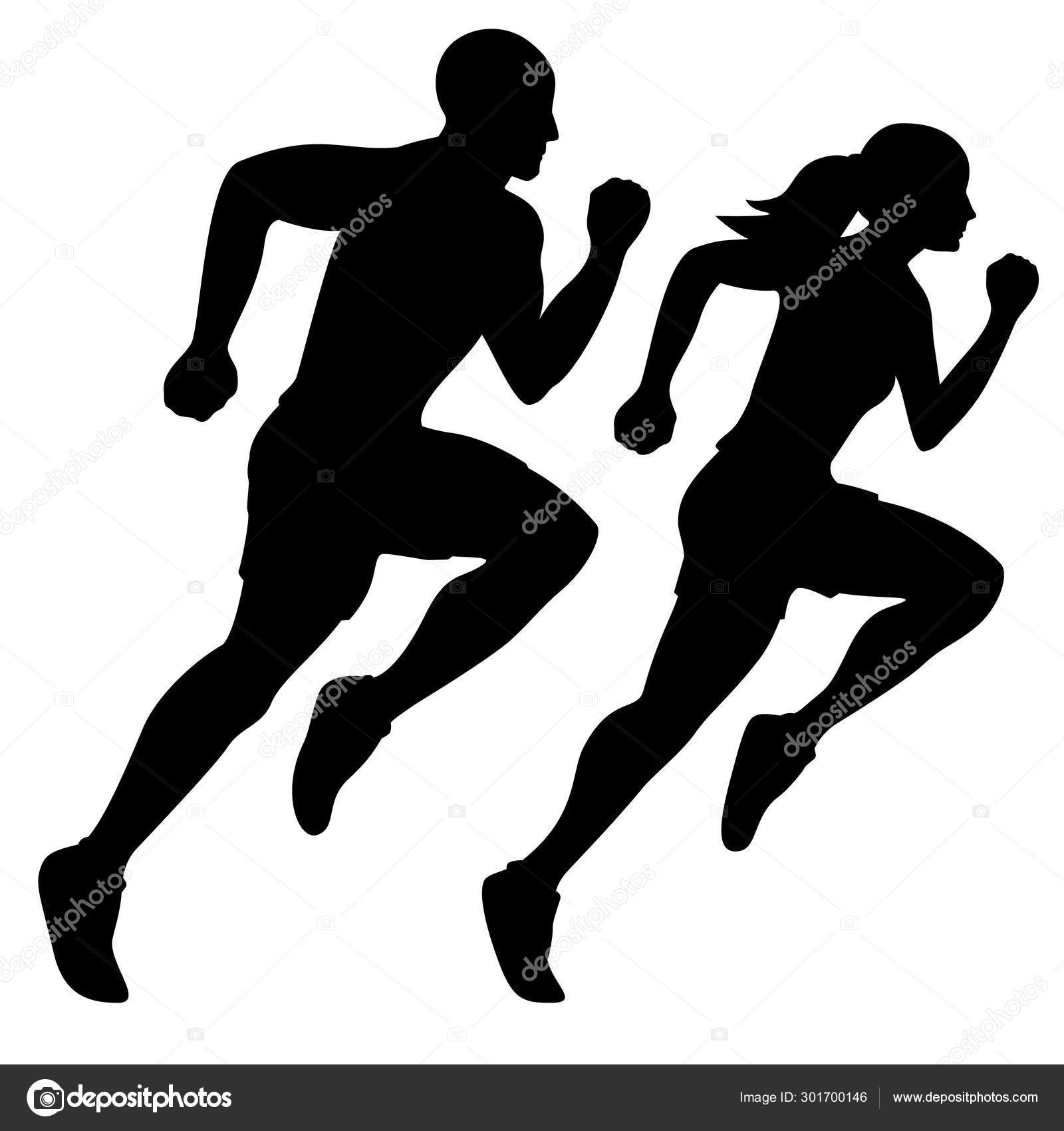 Female Runner Vector